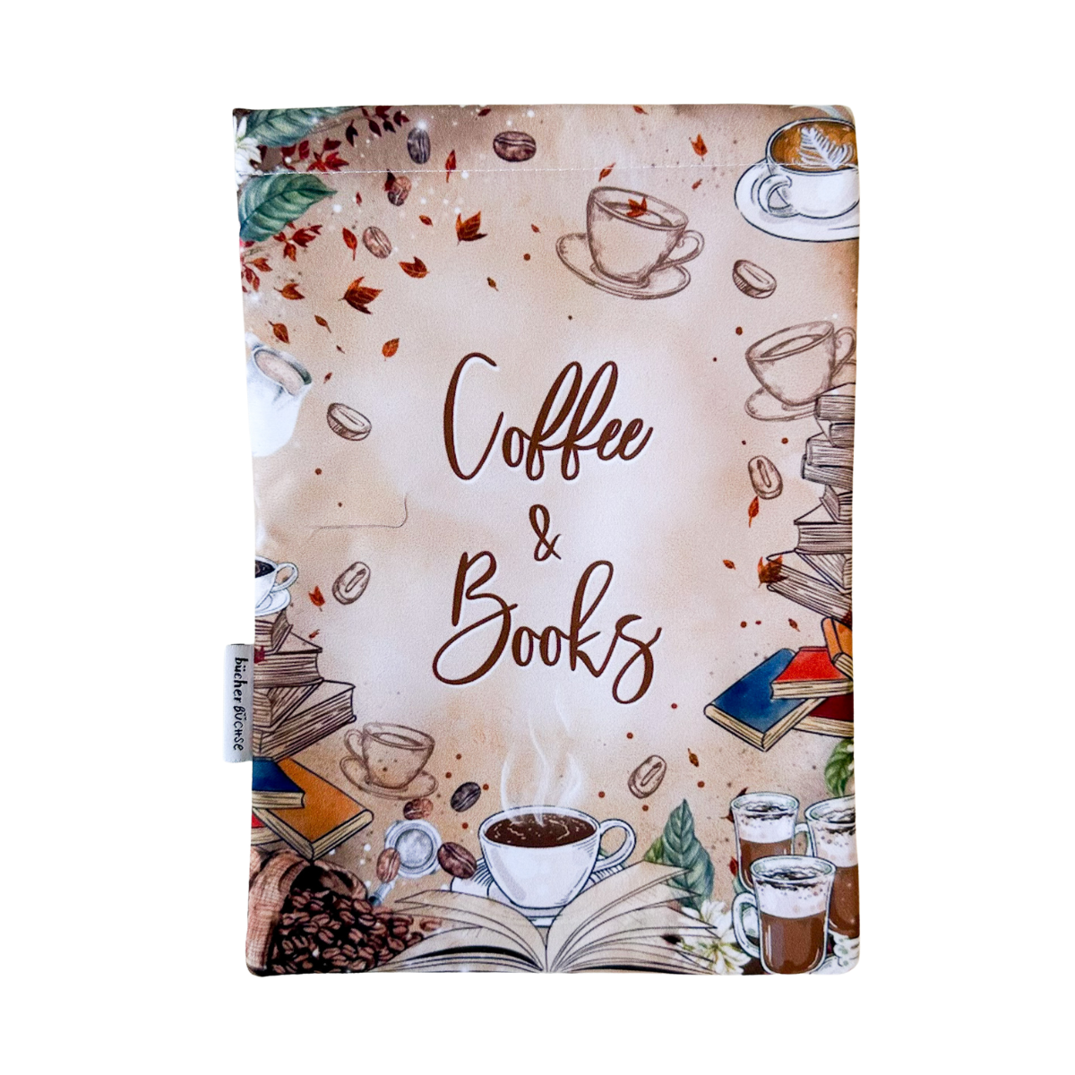 Buchhülle "Coffee & Books" von @azura.arts